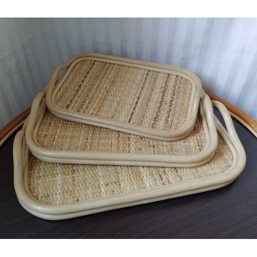 RATTAN SERVING TRAY IN VARIOUS SIZES AND SHAPES (CODE: RT-OV01 / RT ...