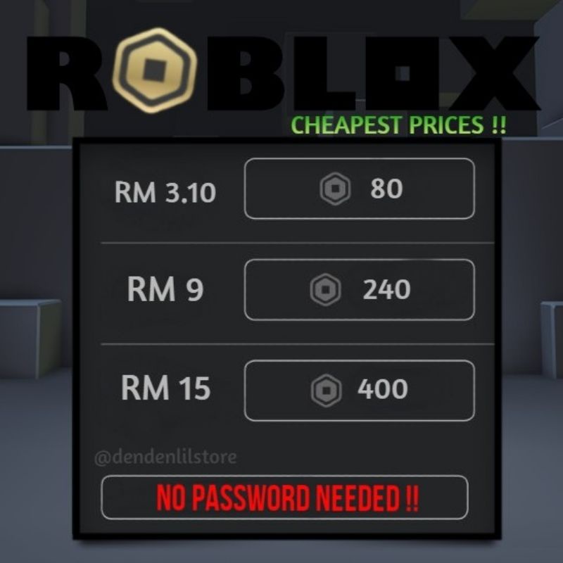 Cheapest robux!! | Shopee Malaysia
