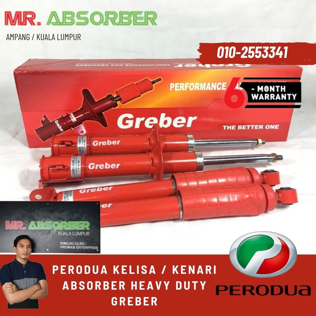 ABSORBER HEAVY DUTY GREBER PERODUA KELISA / KENARI | Shopee Malaysia