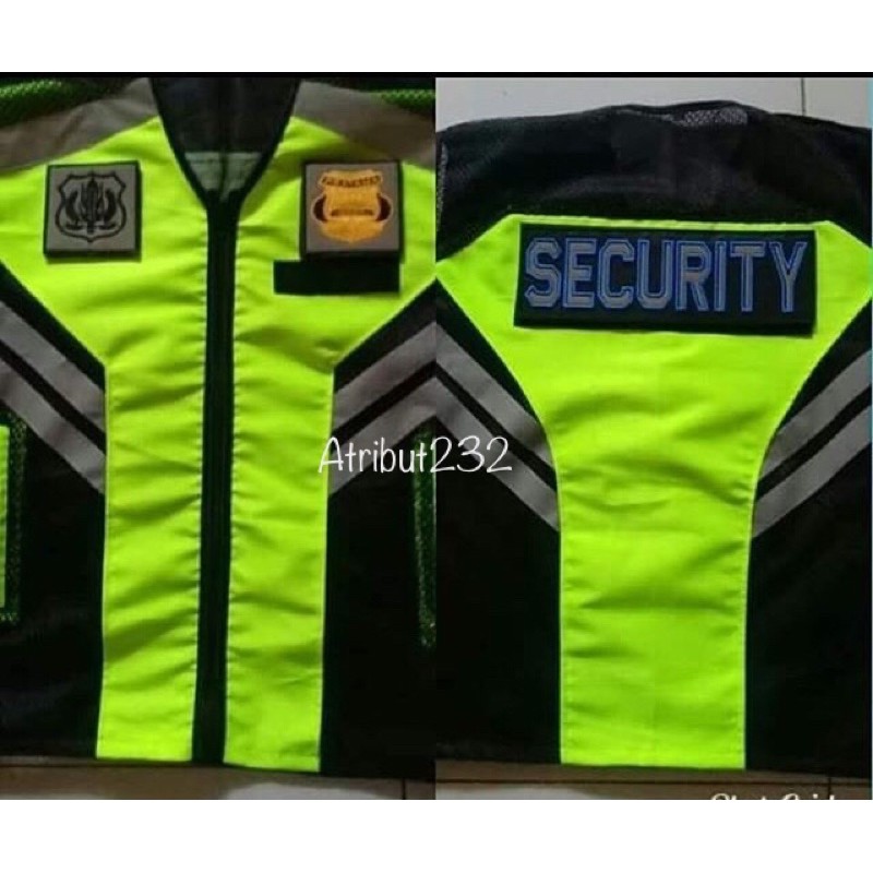 Taslan Vest Logo Security Guard Vest Project Free Name | Shopee Malaysia