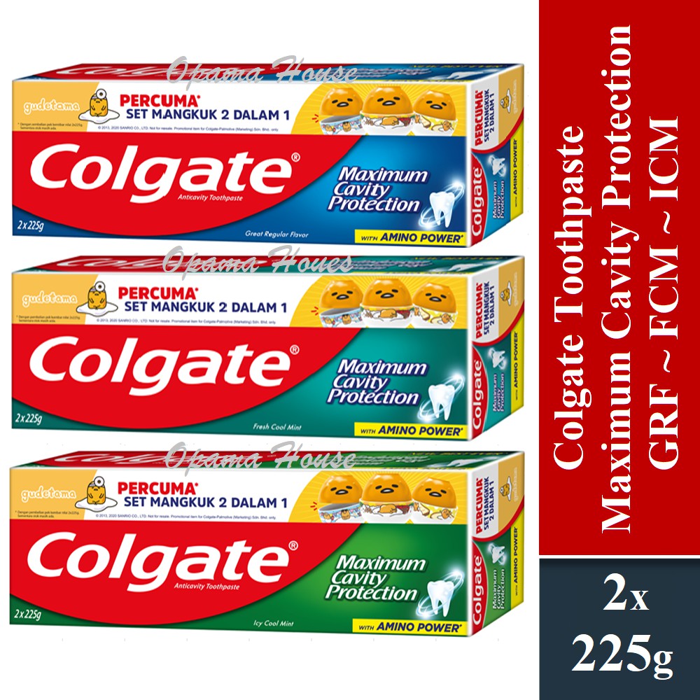 Colgate Great Regular Flavor/ Fresh Cool Mint/ Icy Cool Mint 225g x 2 ...