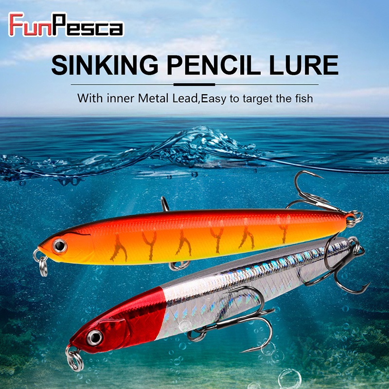 FunPesca 10g-24g Sinking Pencil Fishing Lure Hard Bait Fake Bait ...