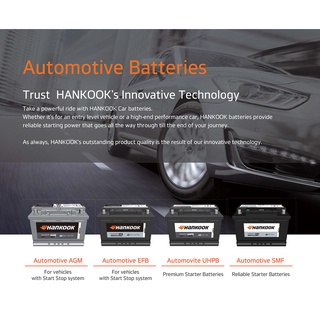 Hankook DIN80 EFB Start Stop Car Battery for BMW F30 X1, Land Rover ...