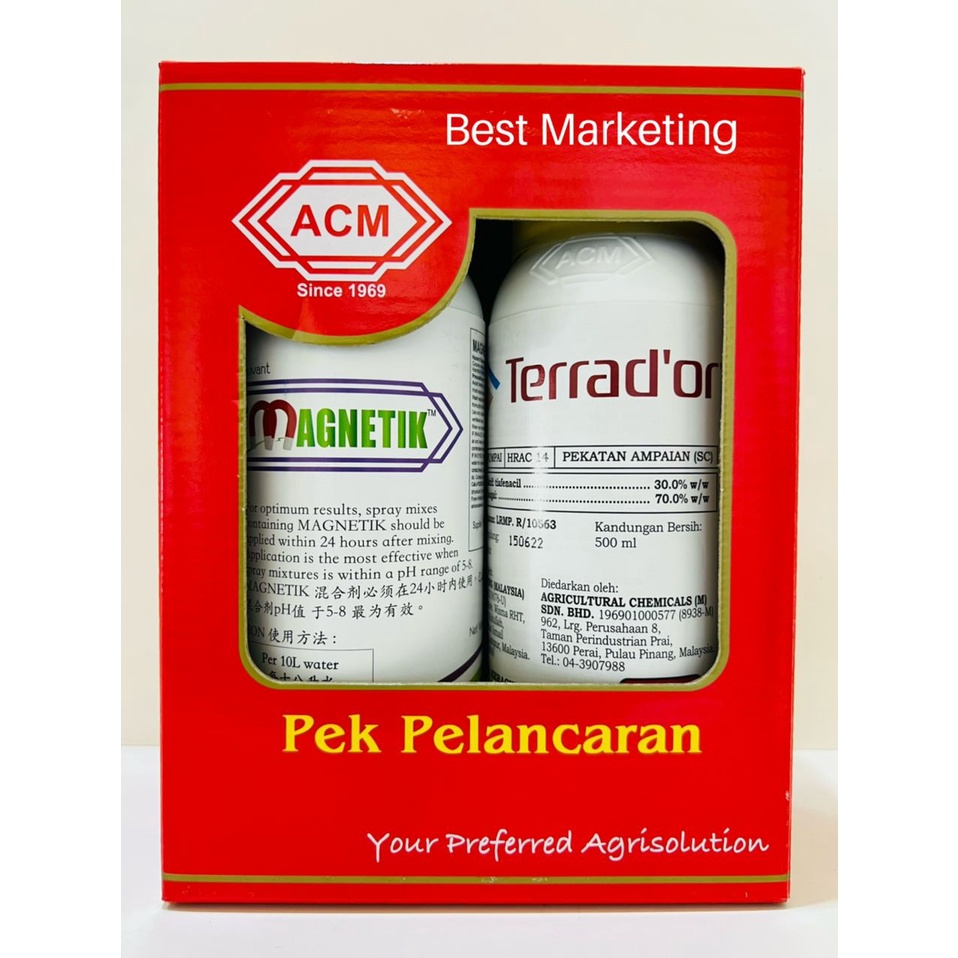 ACM Terrador 500ml + Magnetik 500ml Tiafenacil 30% Terrador Solution ...