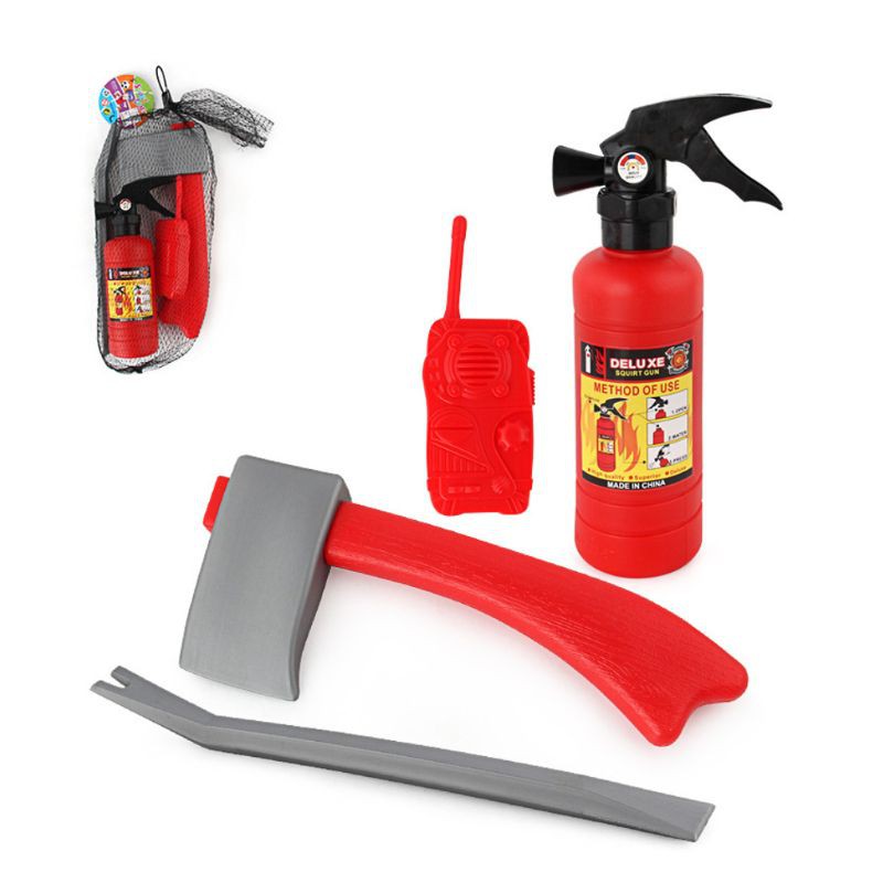 ONE 4pcs/set Children Firefighter Fireman Cosplay Toys Kit Fire ...