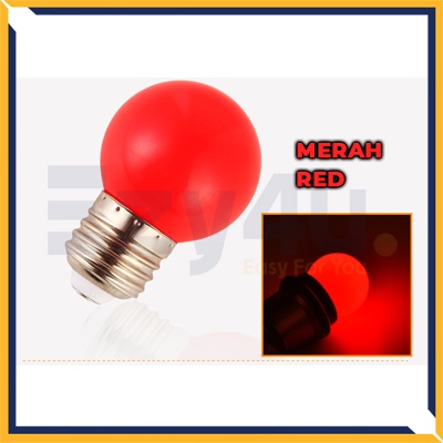 Lampu Raya LED Color Bulb 3W CLEAR WARM WHITE COLOURS E27 B22 BASE ...