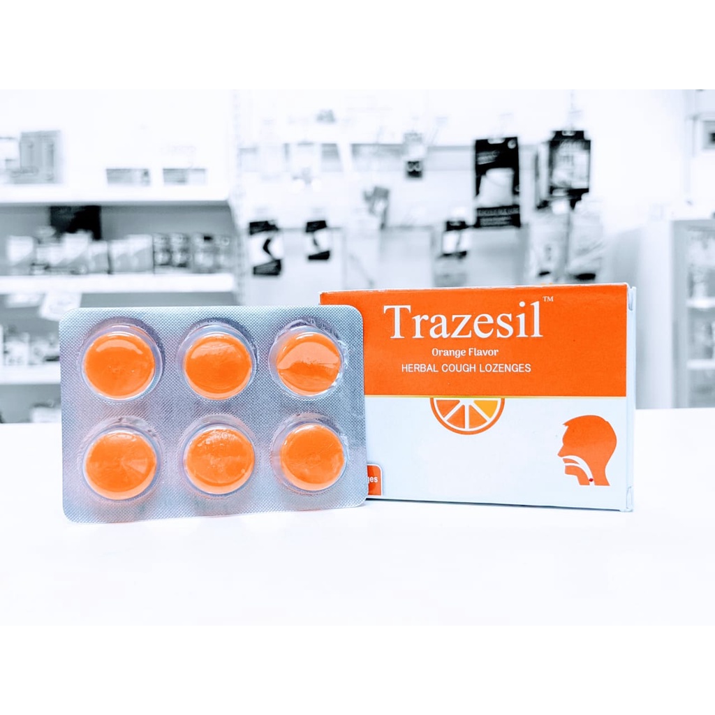TRAZESIL ORANGE/BLACKCURRANT FLAVOR 12 LOZENGES ( BATUK&SAKIT TEKAK ...