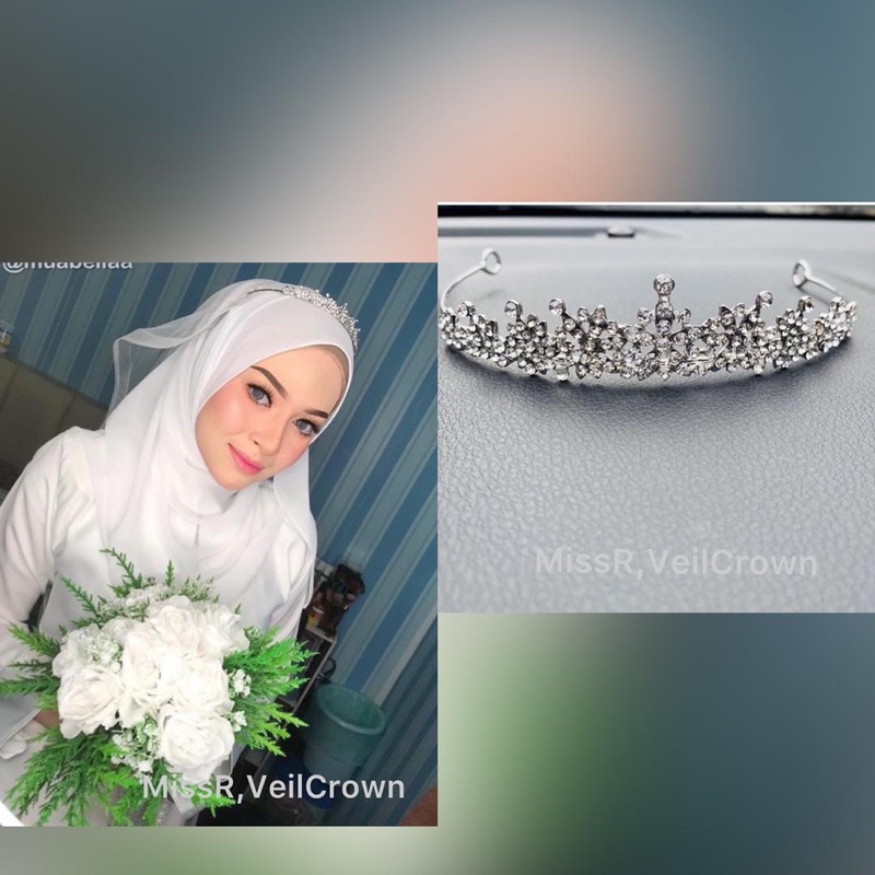 Crown Nikah Crown Pengantin Tunang Sanding Mahkota Tiara Bridal ...
