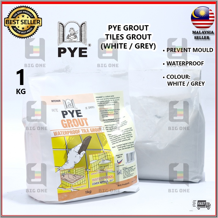 (WHITE/GREY/BLACK) PYE PYEGROUT WATERPROOF GROUTING TILE GROUT TILES ...