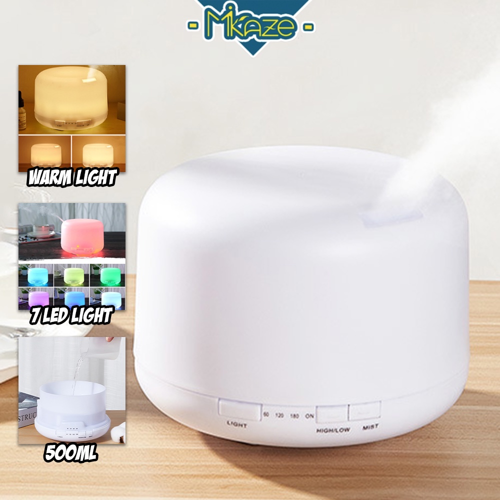 MIKAZE - AIR HUMIDIFIER WITH REMOTE 500ml Air Humidifier Diffuser Aroma ...