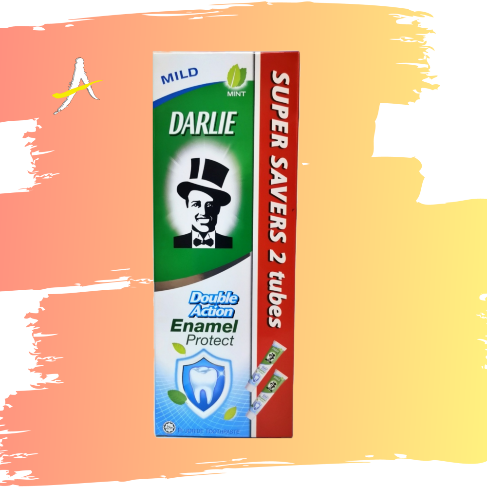 Darlie Double Action Enamel Protect Mild Mint Toothpaste 2x 200g ...