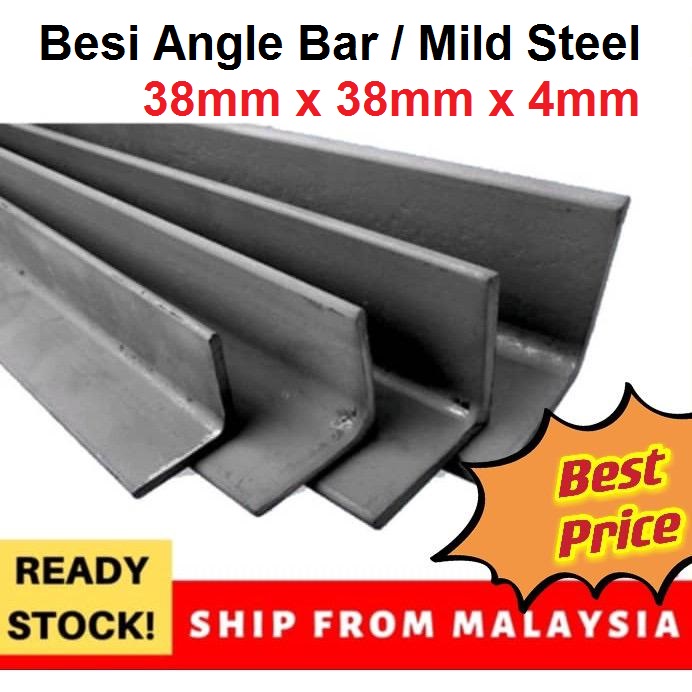 ANGLE BAR Mild Steel size 1 1/2" x 1 1/2" Tickness 4mm(Besi)Angle Bar ...