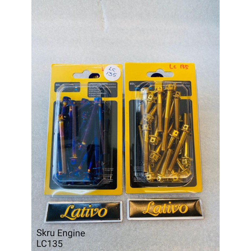 Skru Engine LC135 - 1 box (Titanium/Gold) | Shopee Malaysia