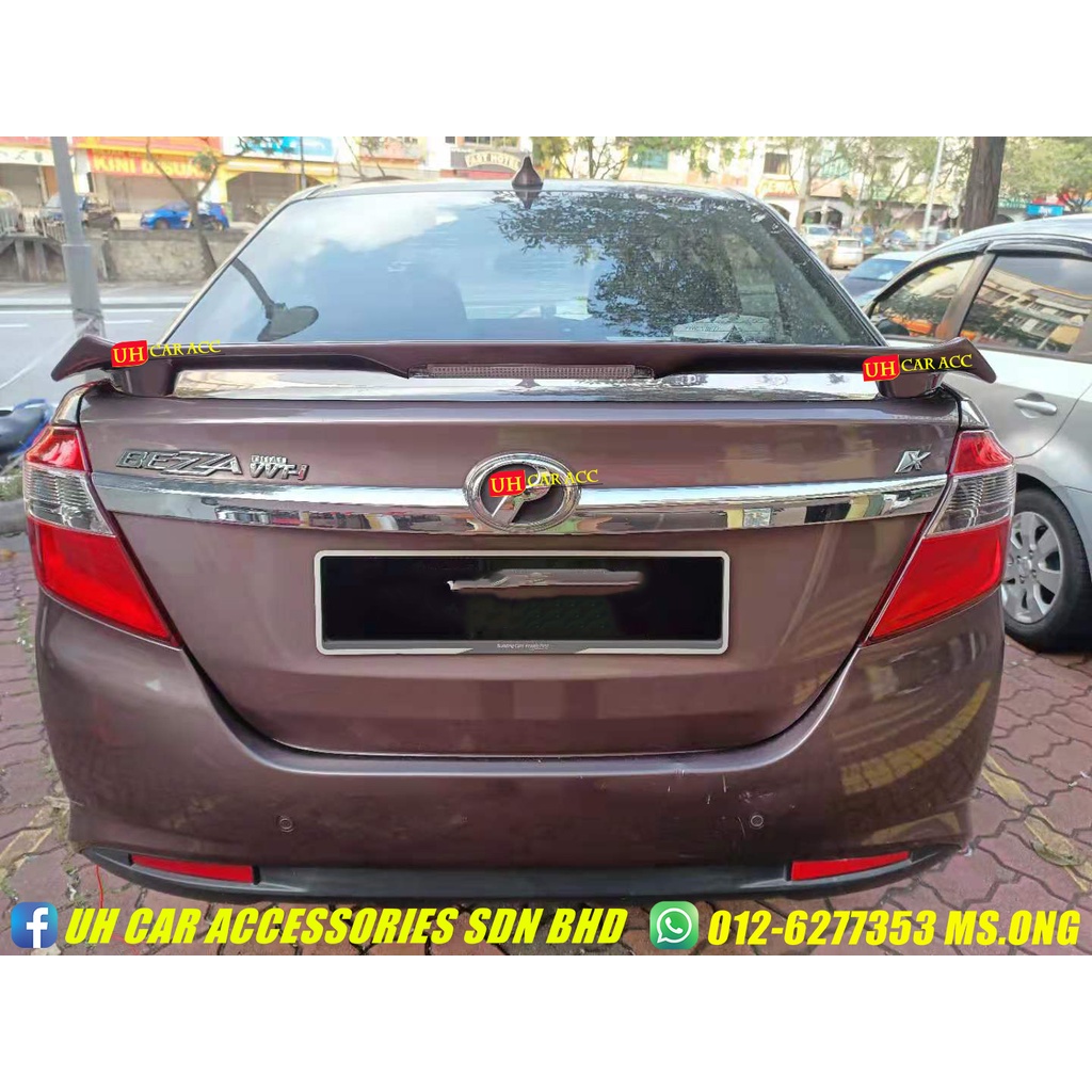 Perodua Bezza TRD Sportivo Spoiler With LED Brake Light Lamp With Paint ...