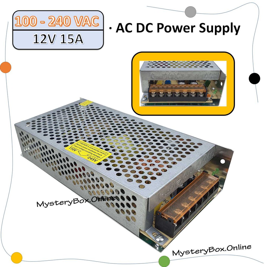 Transformer Power Supply | AC 110-220V To DC 12V 15A | 180 Watt ...