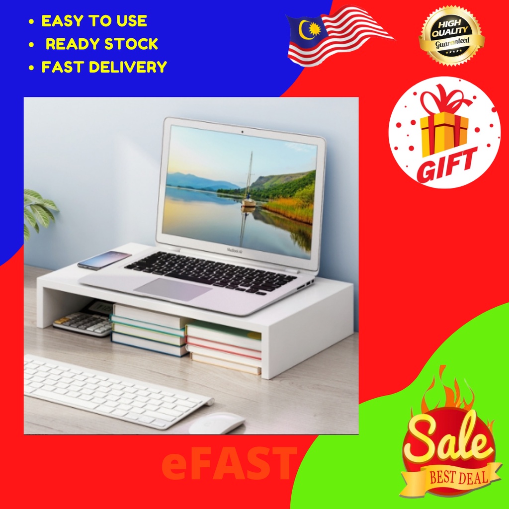 Computer Monitor Stand Raiser Desktop Keyboard Rack Storage Tray ...