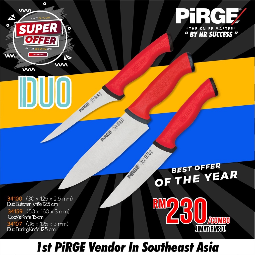 🔥Ready Stock🔥PiRGE Duo Set Pisau Lapah - Pisau Boning - Pisau Chef ...