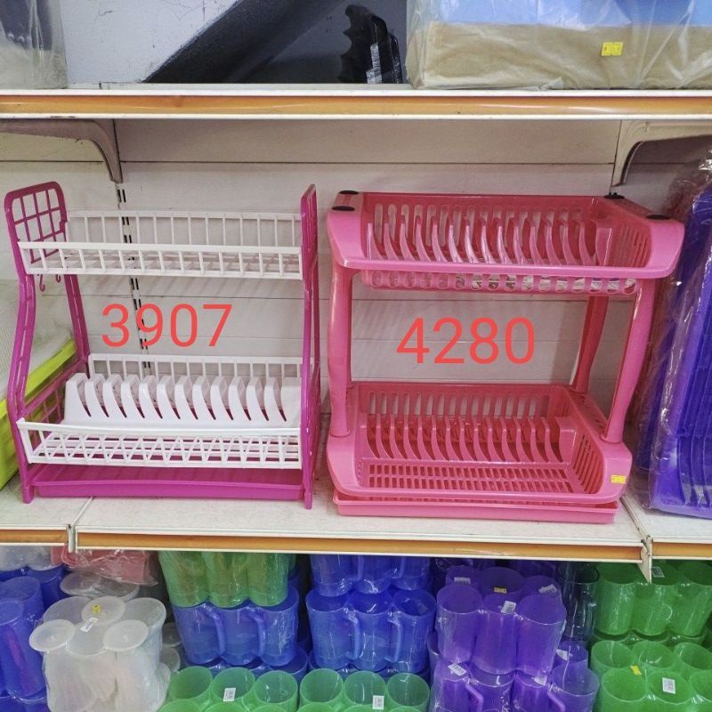 Rak pinggan plastik (tebal)/Dish drainer/2tier Rak pinggan plastik ...
