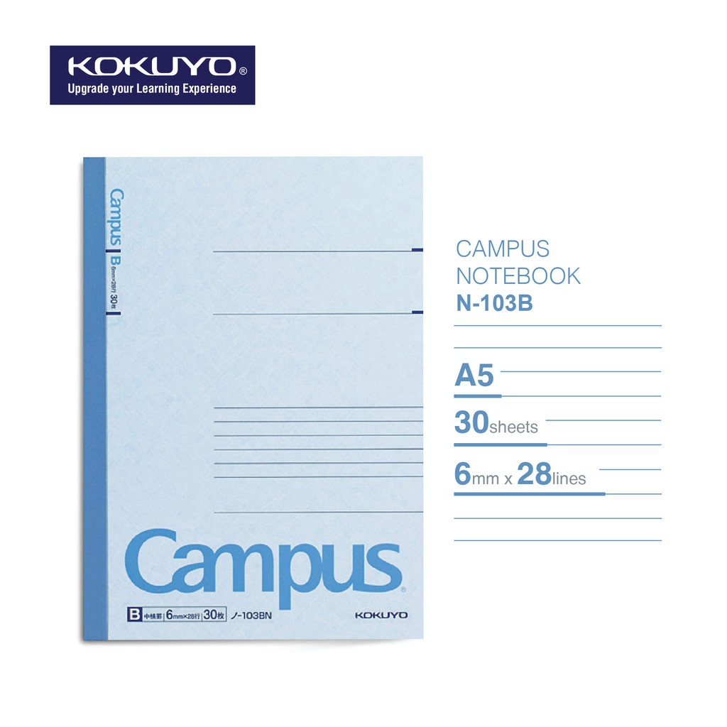 KOKUYO N-103B Campus Japanese Notebook A5 (30 Sheets) | Shopee Malaysia
