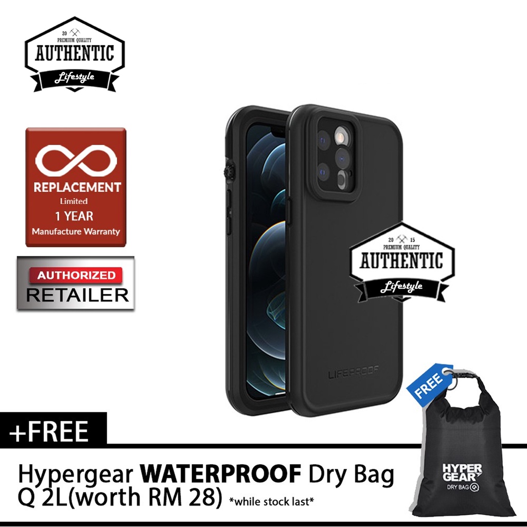 Lifeproof FRE Waterproof Case for iPhone 12 Pro Max 5G 6.7" - Black ...