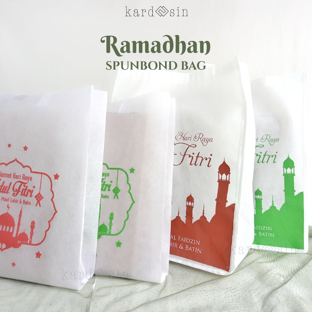 Ramadhan SPUNDBOND BAG SPUNBOND FURING THIN FABRIC GOODIEBAG TOTEBAG ...
