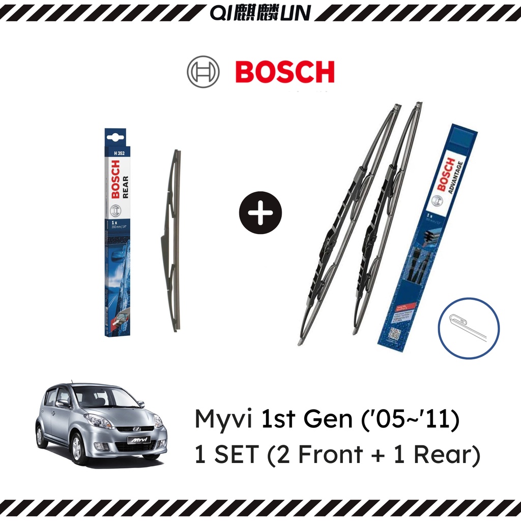 BOSCH Advantage Wiper Blade PERODUA MYVI 1ST GEN '05~'11 (BA2016 + H352 ...