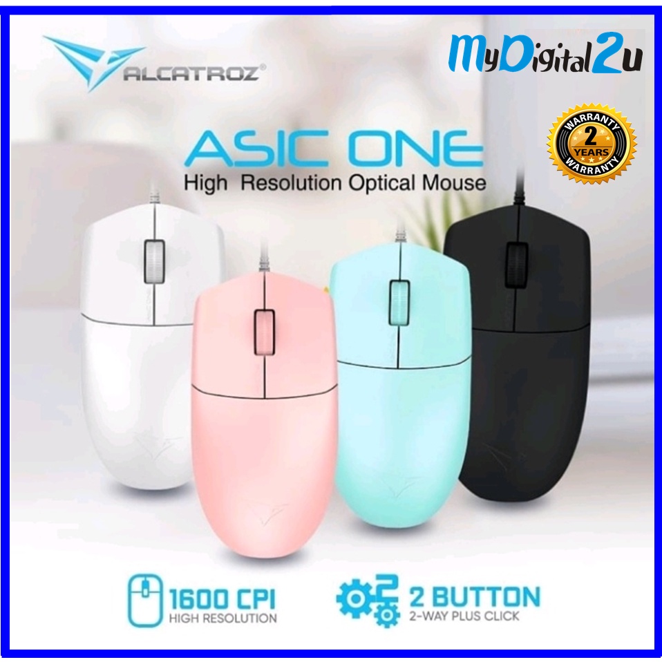 Alcatroz Asic One 1600 CPI Wired USB Mouse / Ergonomic Design with High ...