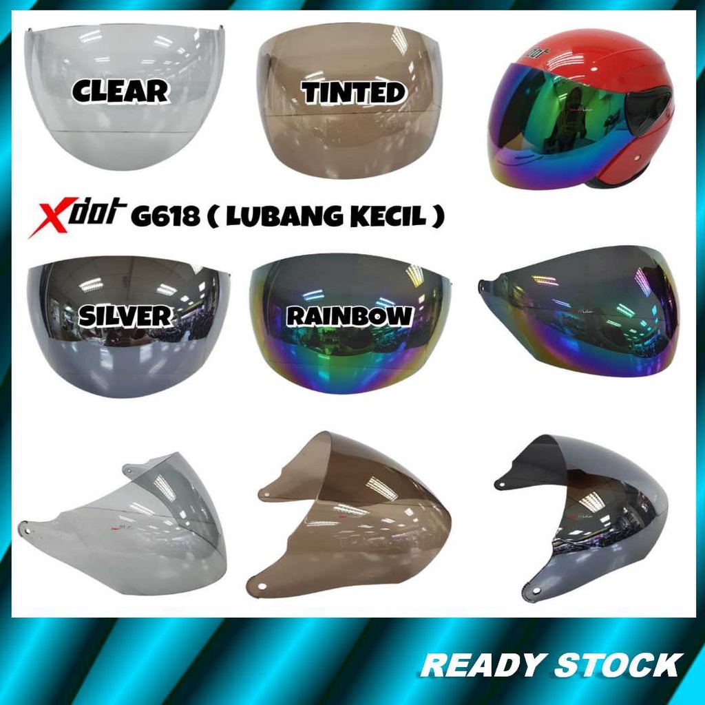 cm+Motor Visor For Helmet Model XDOT 618 (Lubang Kecil) (Visor Only ...