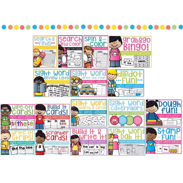 Printable * Sight Word ENDLESS MEGA Bundle | Shopee Malaysia