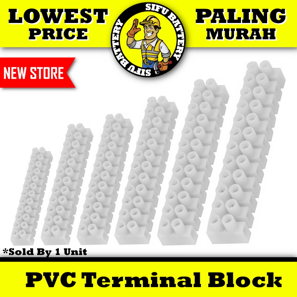 PVC Connector Wire Terminal Block 5A 10A 15A 20A 30A 60A 12 Way ...
