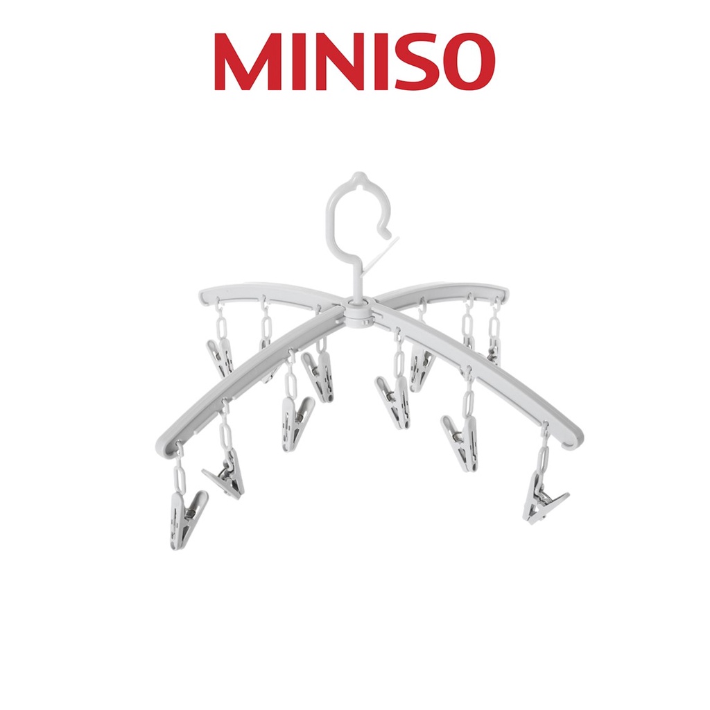 MINISO Foldable Clothespin Hanger (Grey) | Shopee Malaysia