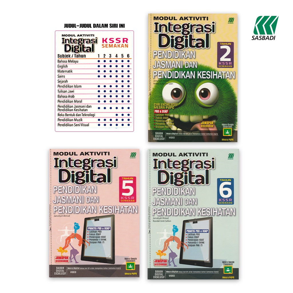 Sasbadi | Activity Book | Modul Intergrasi Digital Pendidikan Jasmani & Kesihatan KSSR (Tahun 1 ...