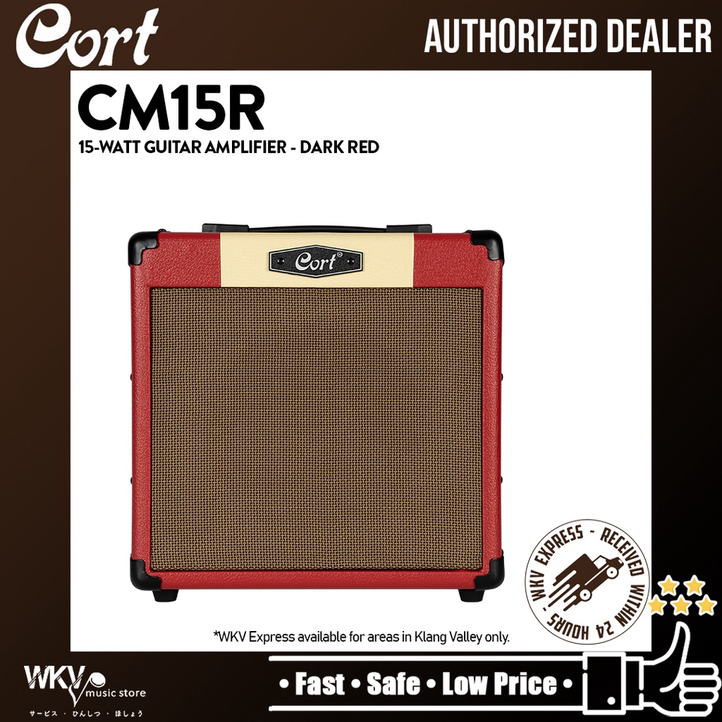 Cort CM15R 15 Watt Electric Guitar Amp Combo Speaker Amplifier - Dark ...