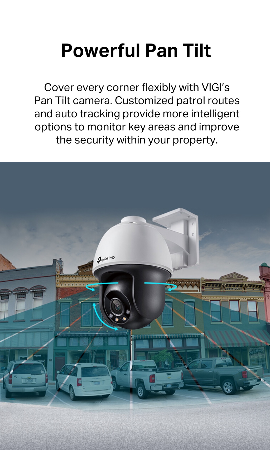 TP-Link 4MP Outdoor VIGI C540 Full-Color Wi-Fi Pan Tilt High Definition ...