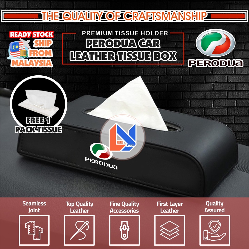 Perodua MYVI BEZZA Leather Car Tissue Box Tisu Holder for ATIVA ARUZ ...