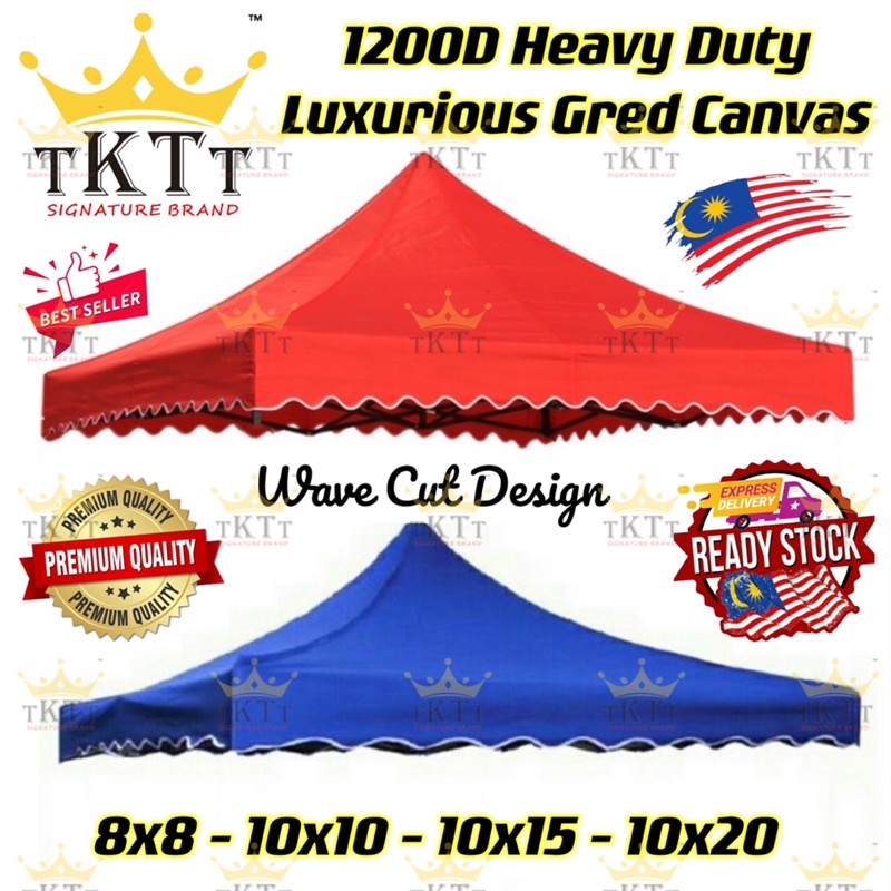 TKTT 1200D Thick Luxurious Gred Canvas Canopy Tent Top Canvas ...