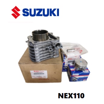 (100% ORIGINAL) SUZUKI NEX CYLINDER BLOCK COMP KIT SET BLOK PISTON PIN ...