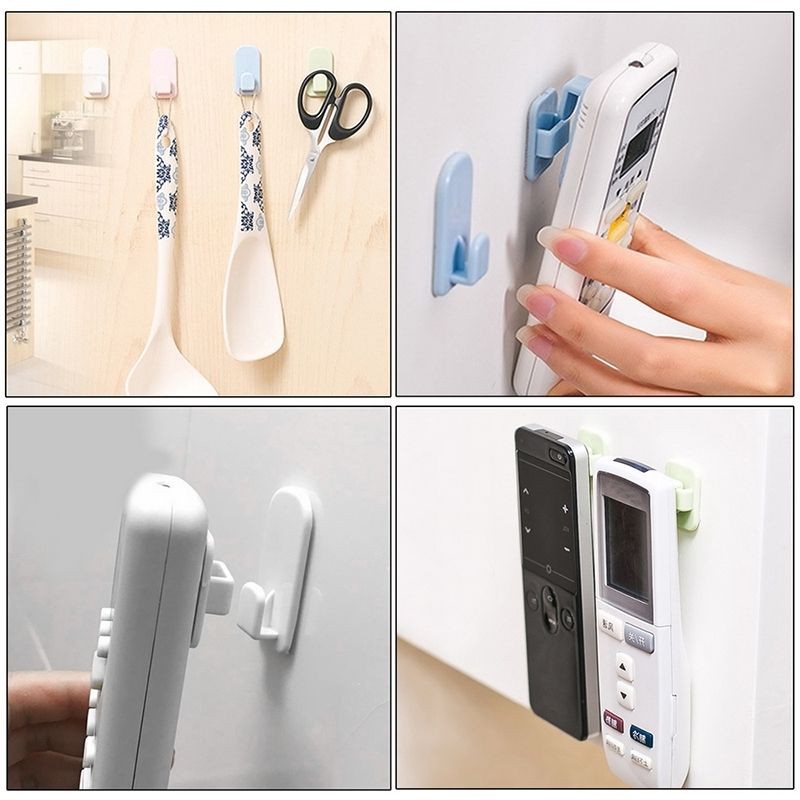 2 pair 4pcs set Wall Hanger Control Holder Air Conditioner Adhesive ...