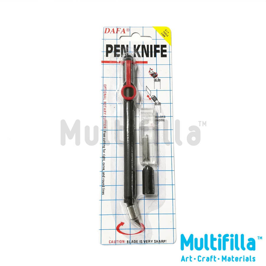 DAFA Pen Knife with 10pcs Spare Blades - Rotary Cutter | Shopee Malaysia