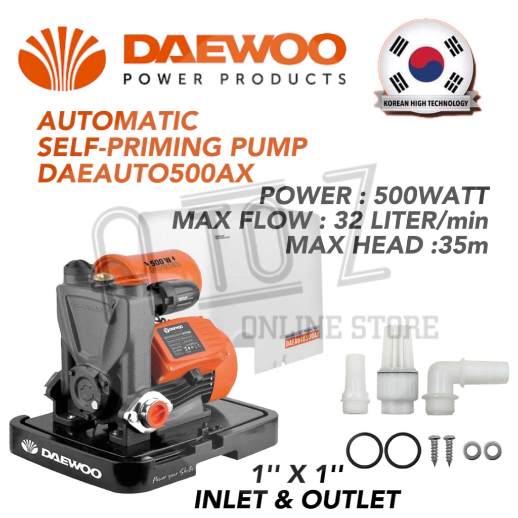 DAEWOO Self Priming Water Pump Automatic Water Pump Home Waterpump ...