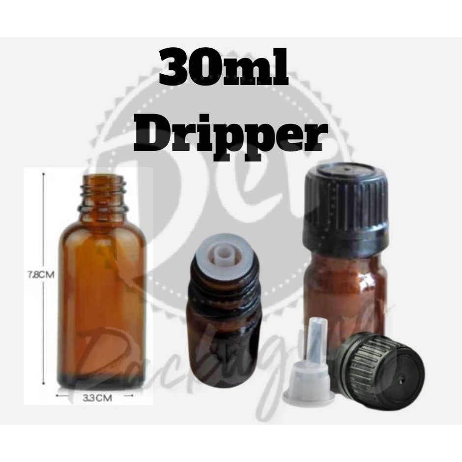 Amber Glass Bottle Essential Oil Bottle Dropper Dripper 5ml, 10ml, 15ml ...