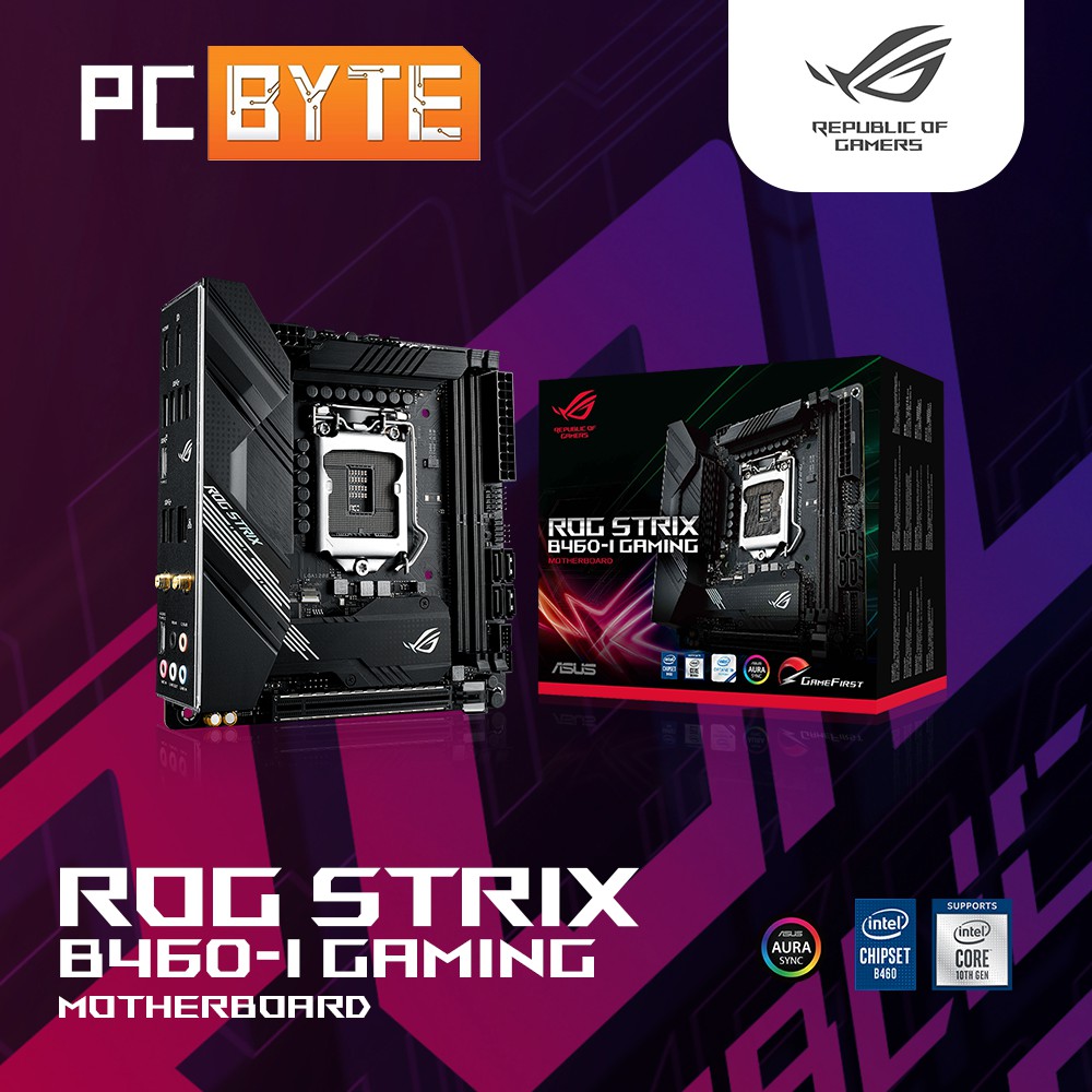 Asus Intel ROG Strix B460-I Gaming LGA1200 Mini ITX Motherboard ...