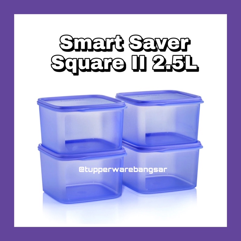 Tupperware Smart Saver Square II 2.5L | Shopee Malaysia
