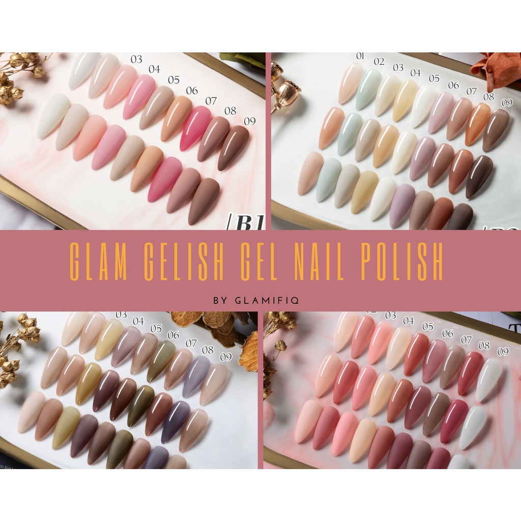GLAM Gelish Gel Nail Polish - 36 NEW TRANSLUCENT / JELLY COLOUR SERIES ...