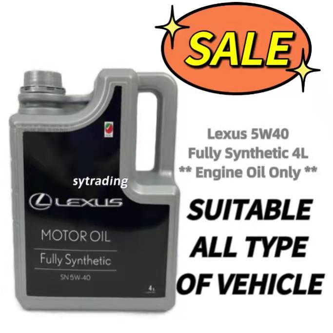 New Packing Toyota Lexus 5W-40 Fully Synthetic Engine Oil 5W40 Fully ...