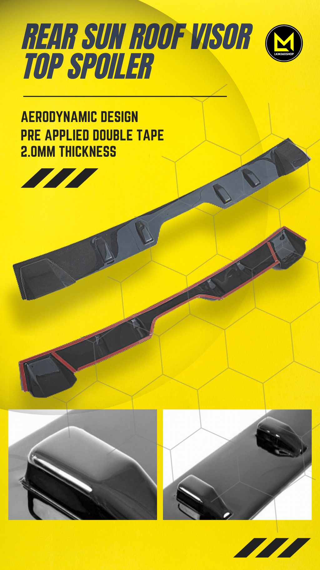 Proton Persona 2016 To 2025 Rear Sun Roof Visor Rear Window Visor Top ...