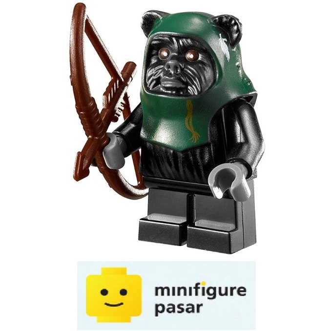 sw0339 Lego Star Wars 7956: Ewok Attack - Tokkat (Ewok) with Bow - New ...