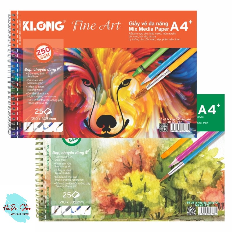 XO [HADI] Klong Multifunction Spring Drawing Book size A4-25 Sheets (MS ...