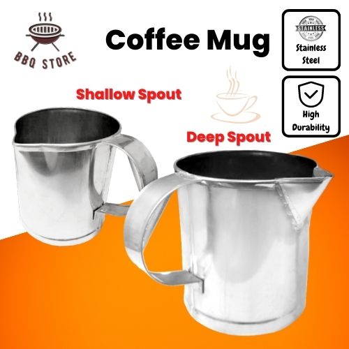 BBQ Store 1.5 Litre Stainless Steel Mug/Cawan Besi / Coffee Teh Tarik ...
