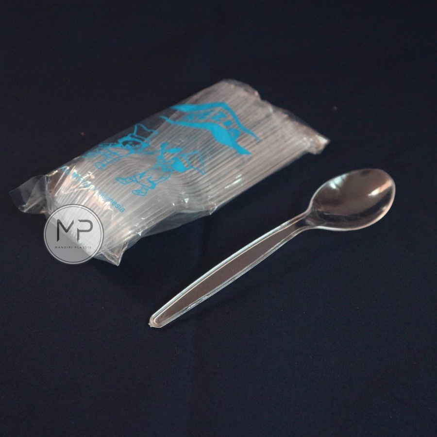 Transparent Clear Plastic Tablespoon | Shopee Malaysia